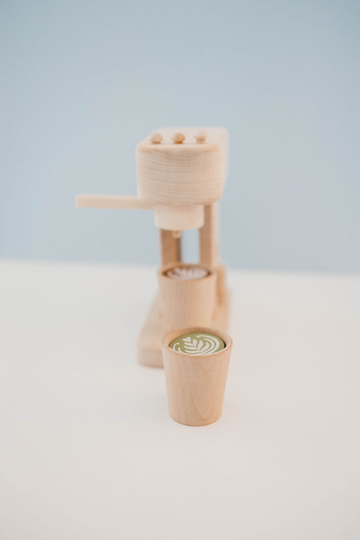 Wood Espresso Coffee Maker Toy Set – Lindquist Lane